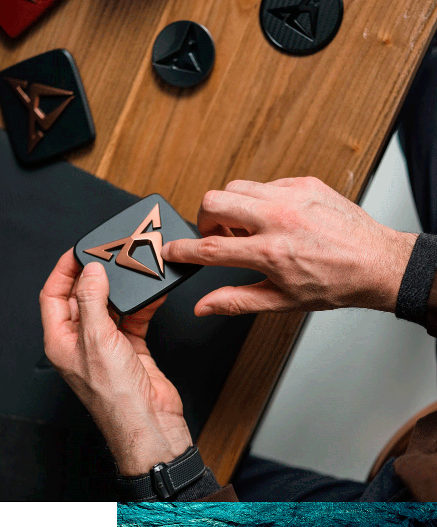 car badge upside down triangle